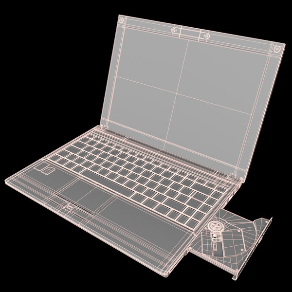 3d notebook laptop model