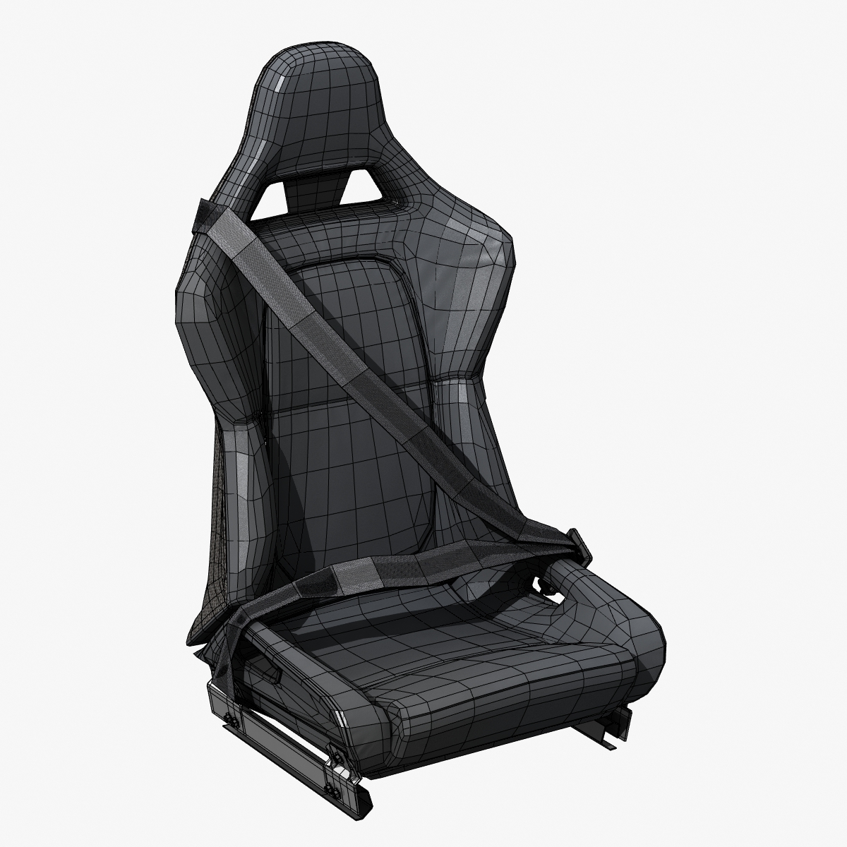 racing car seat 3d max
