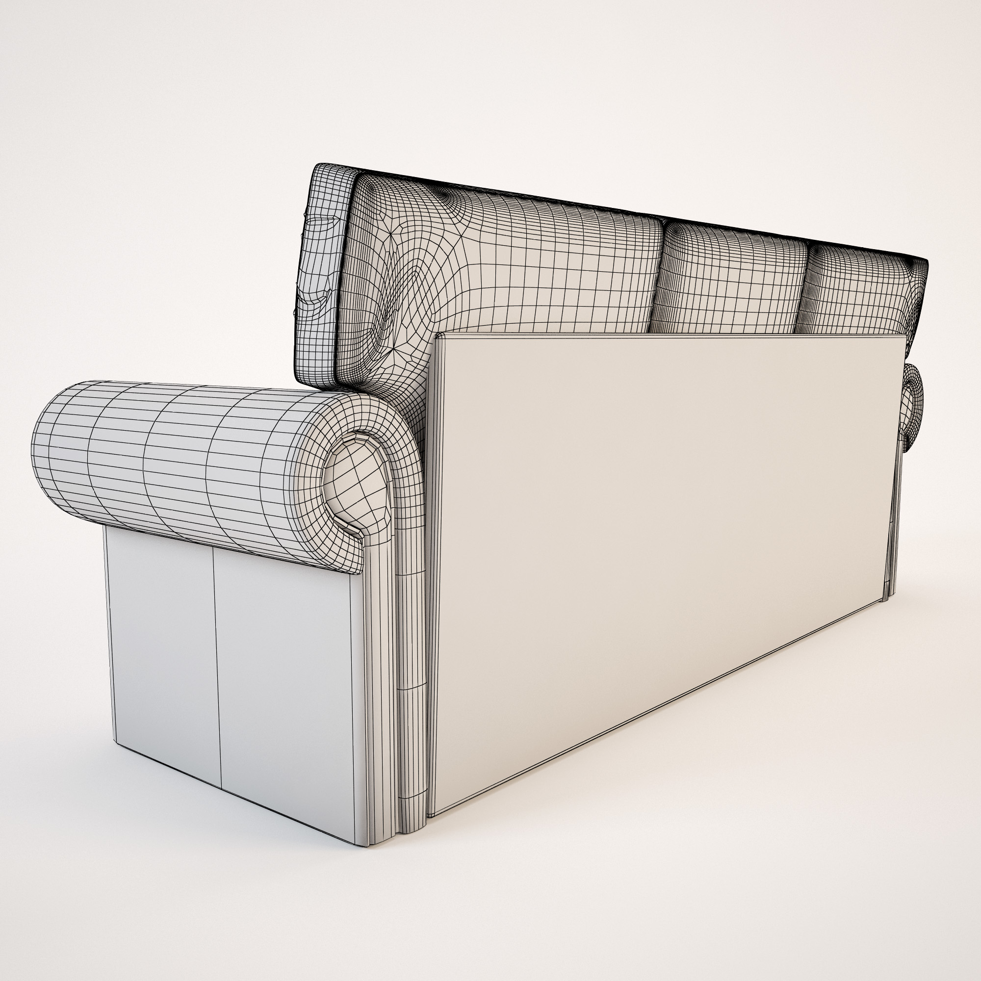 3d model leather sofa