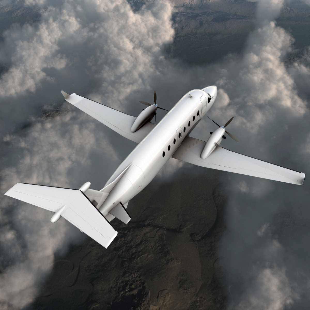 3d realistic passenger aircraft model