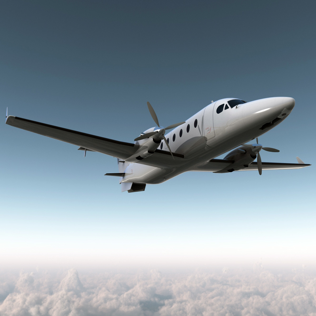 3d realistic passenger aircraft model