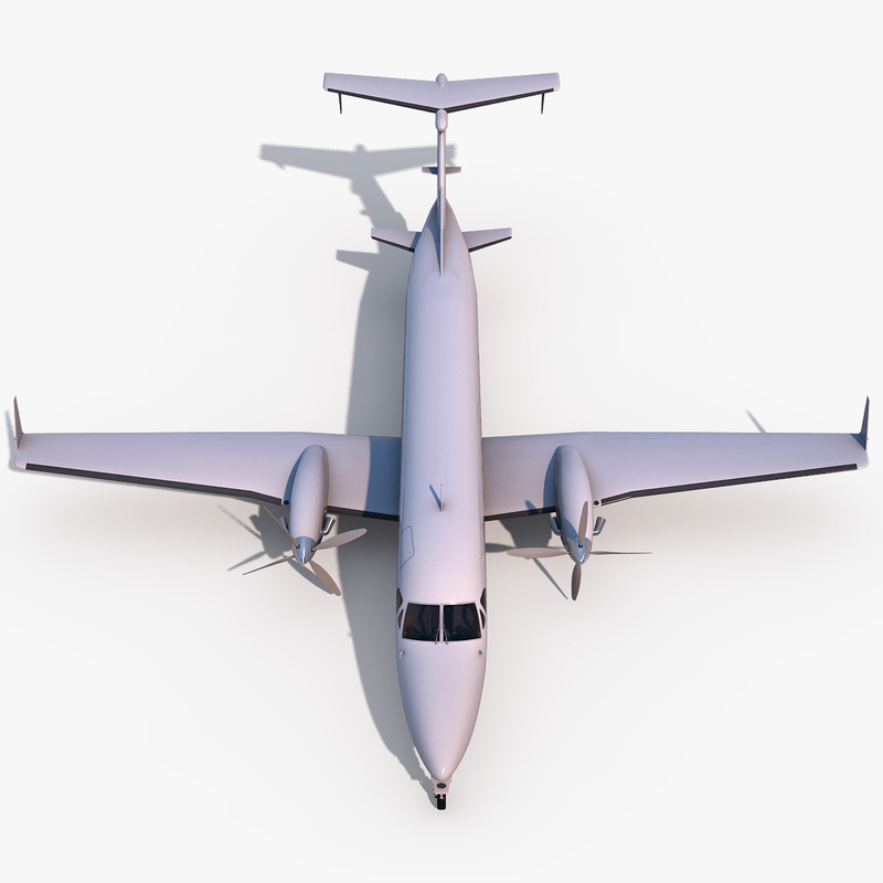 3d realistic passenger aircraft model