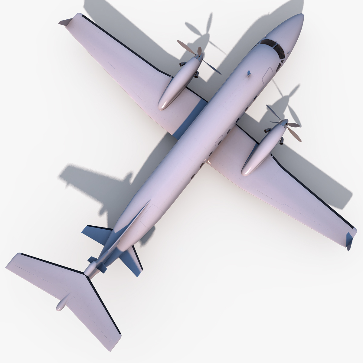 3d realistic passenger aircraft model