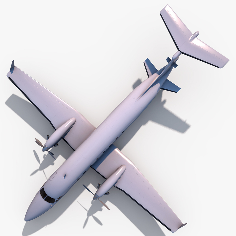 3d realistic passenger aircraft model