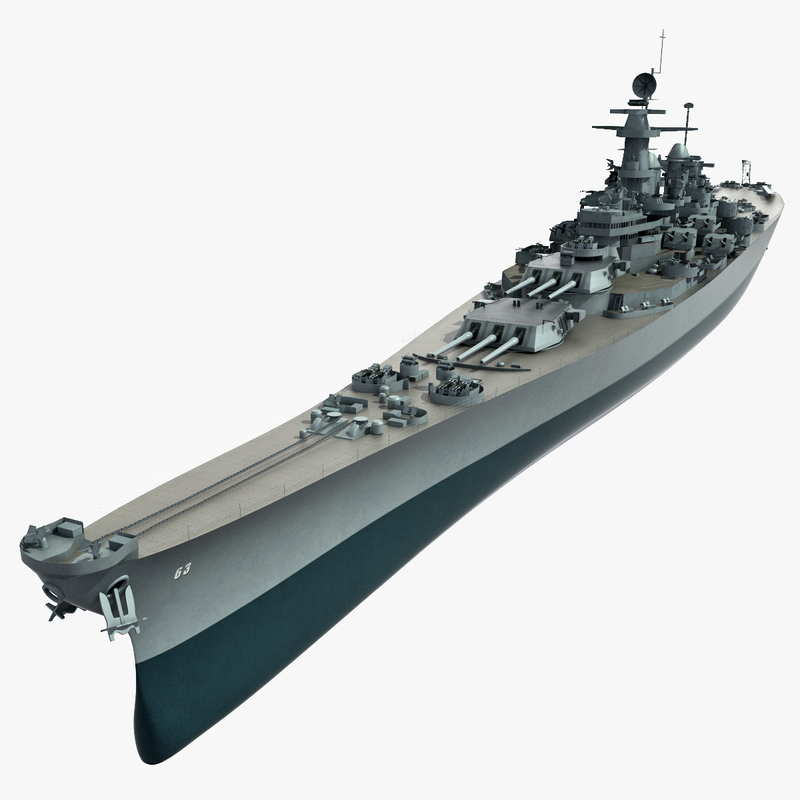 uss bb 63 missouri 3d model