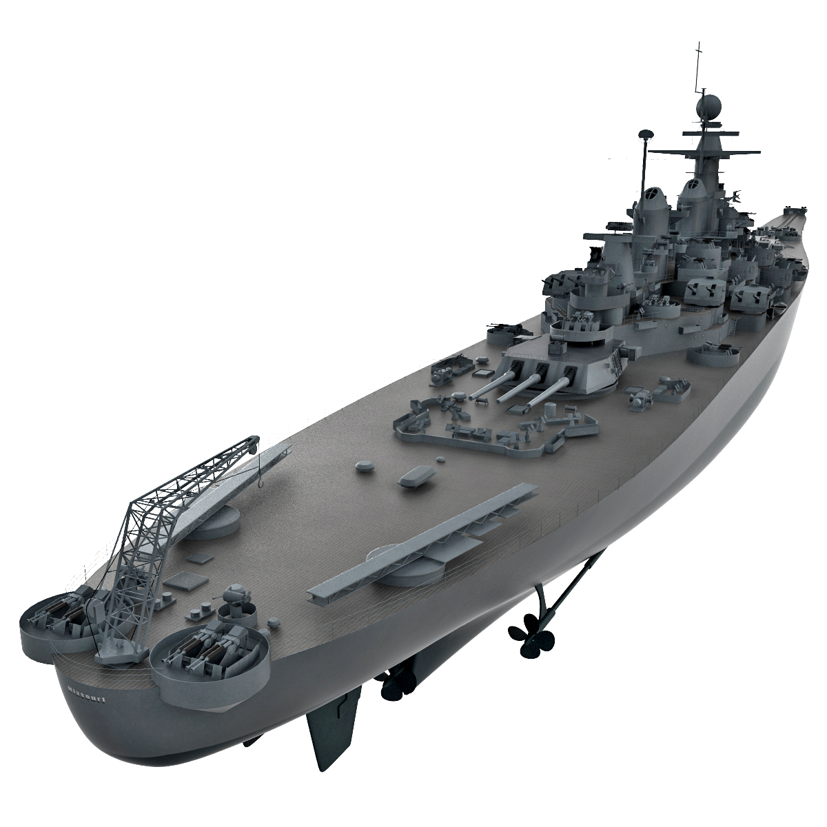 uss bb 63 missouri 3d model