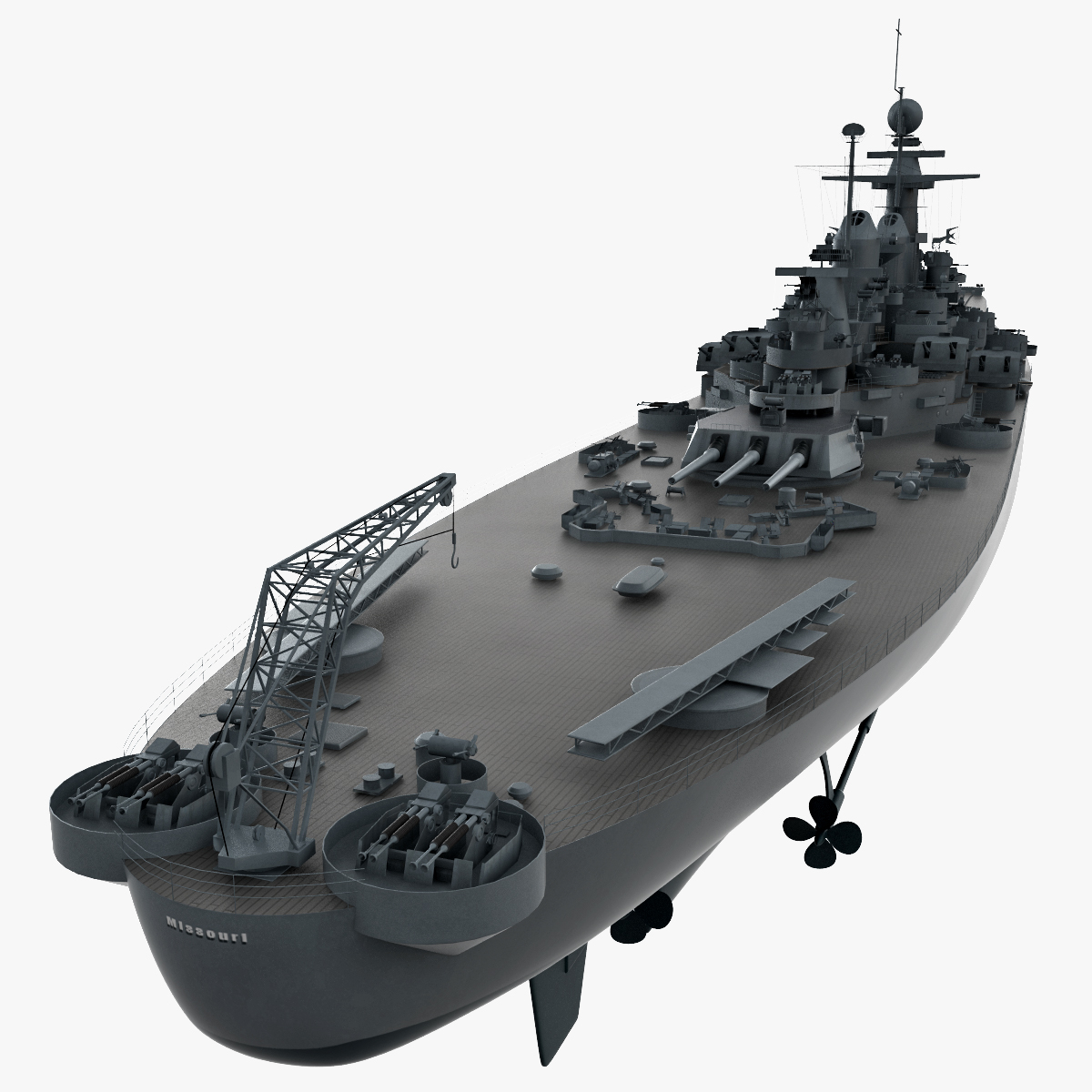 uss bb 63 missouri 3d model