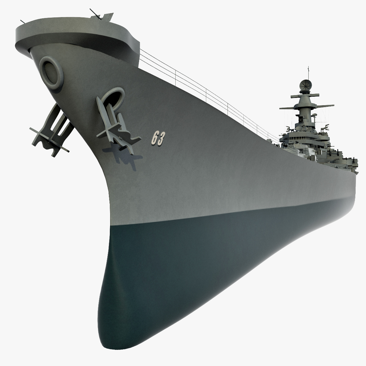 uss bb 63 missouri 3d model
