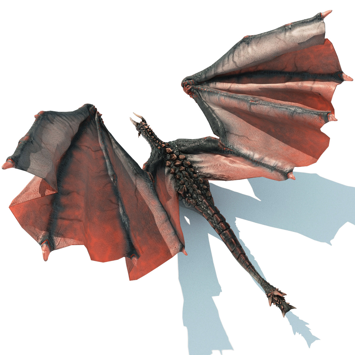 realistic volcano dragon pose 3d model