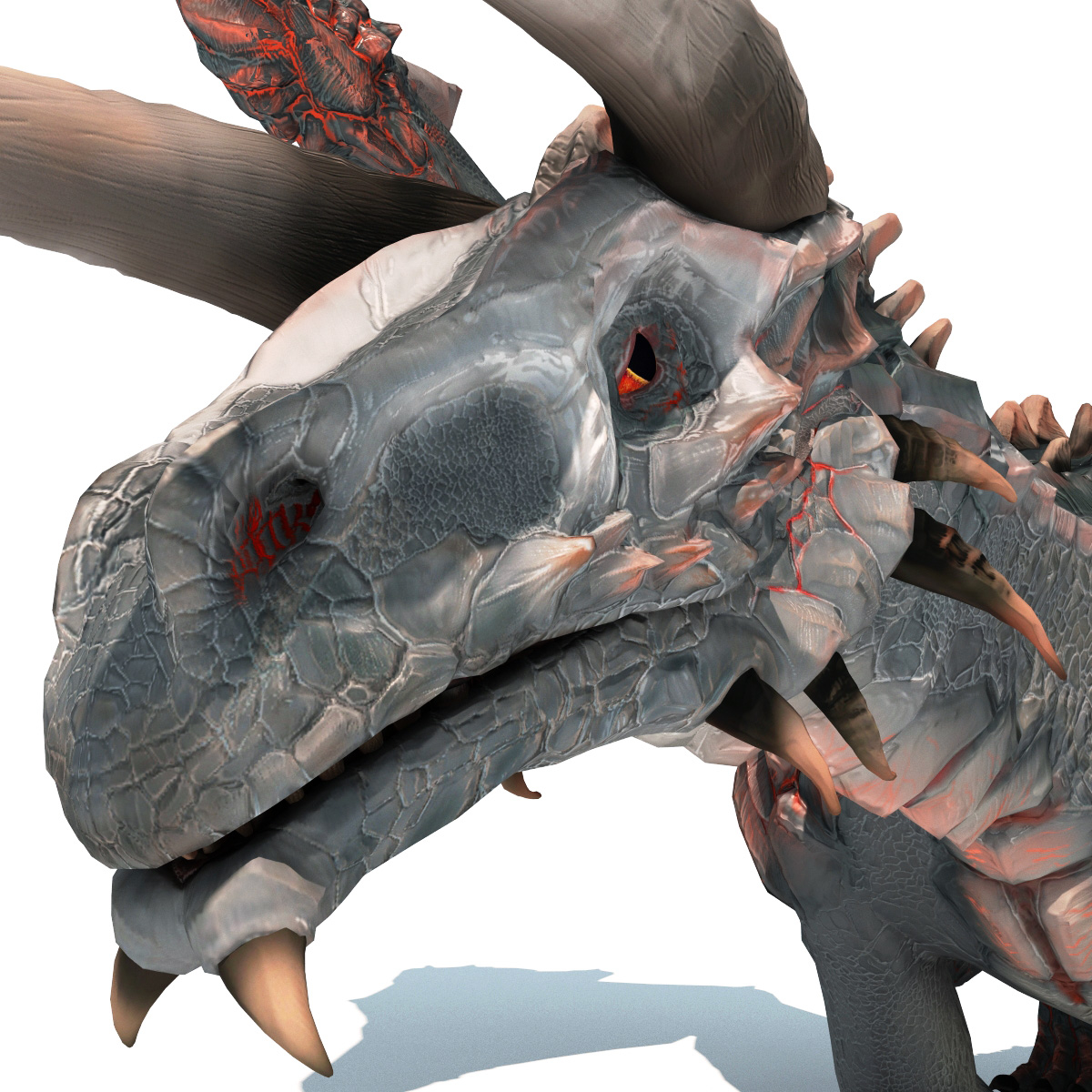 realistic volcano dragon pose 3d model