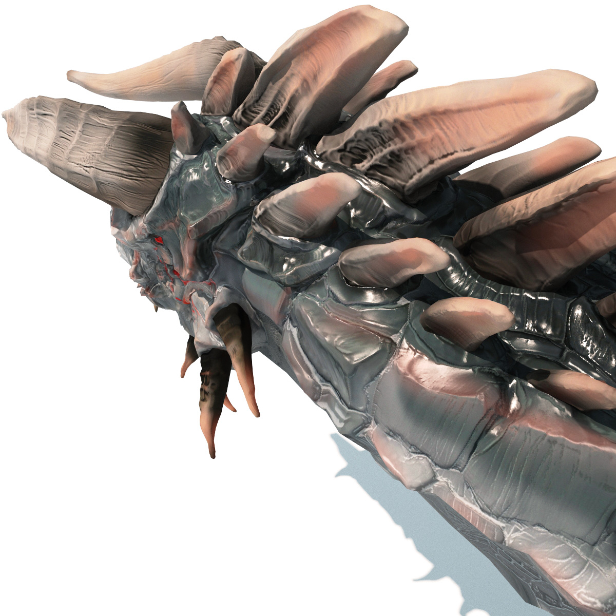 realistic volcano dragon pose 3d model