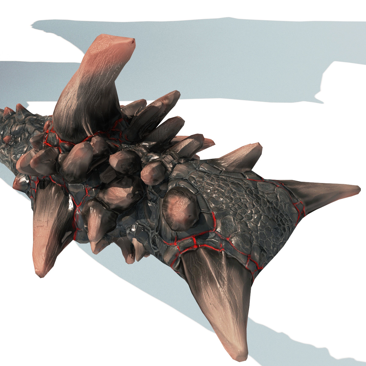 realistic volcano dragon pose 3d model