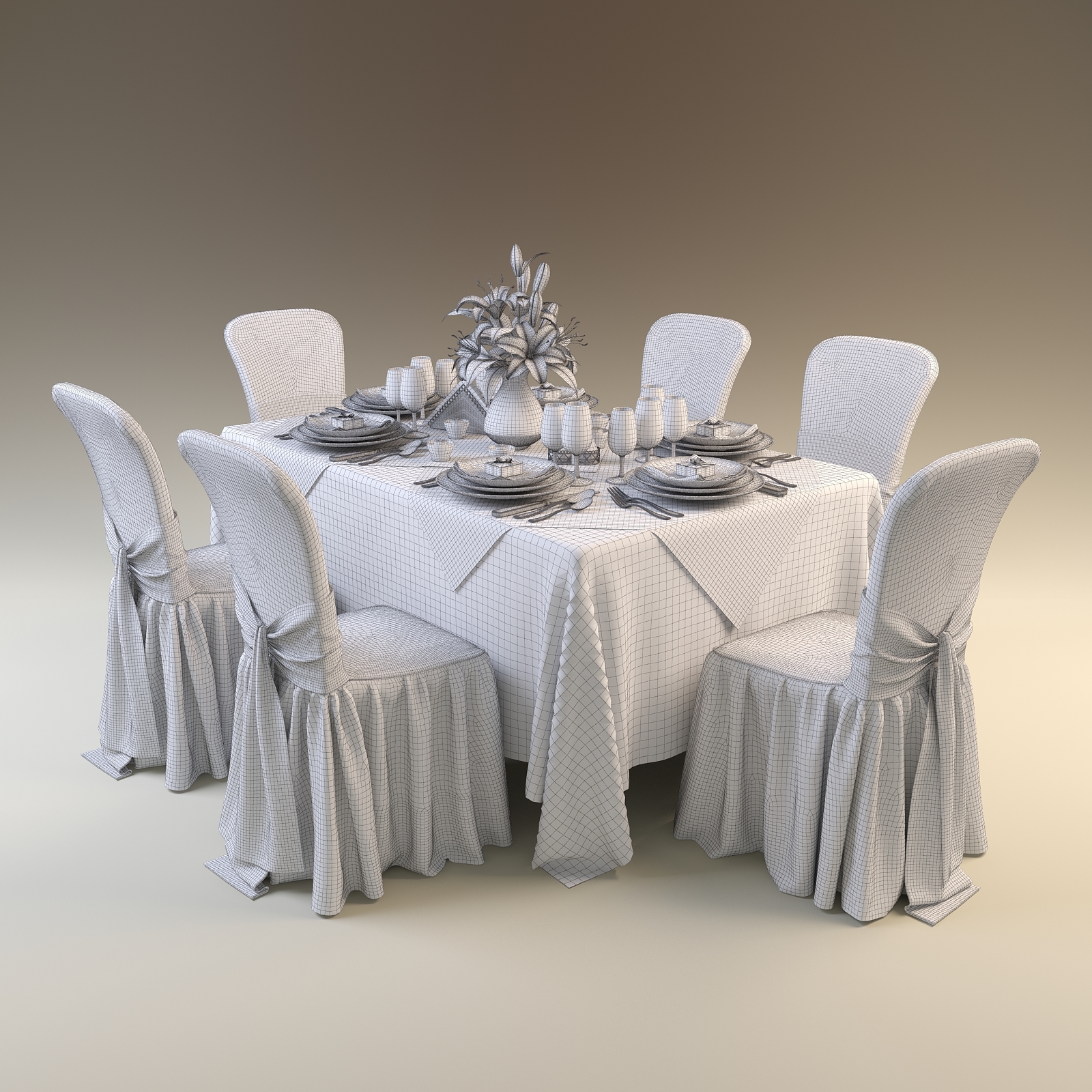 3d model table restaurant