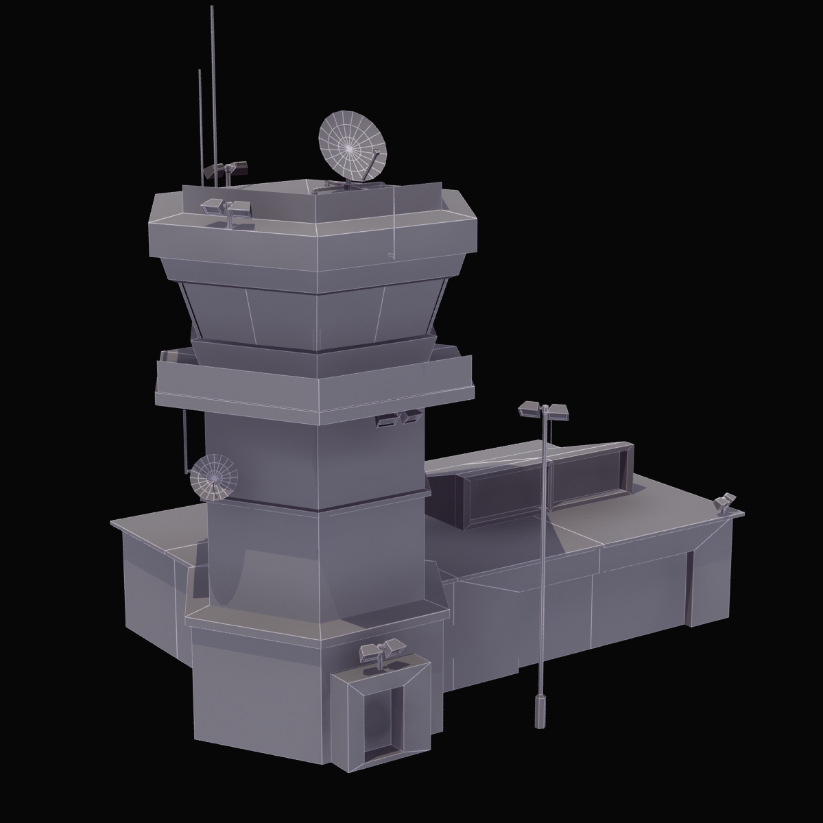 3d air control tower model
