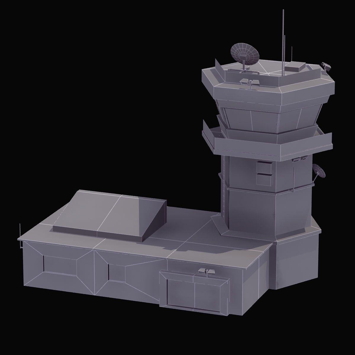 3d air control tower model