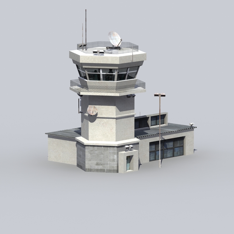 3d air control tower model