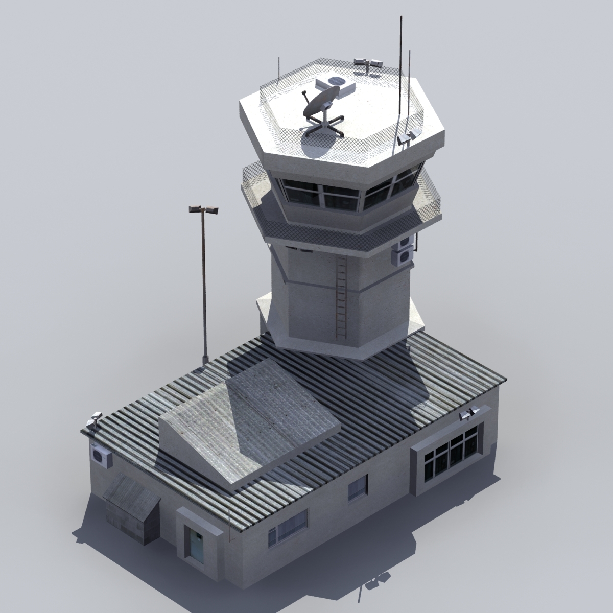 3d air control tower model