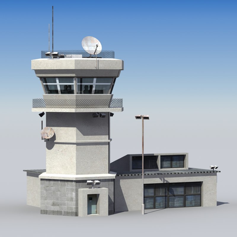 3d air control tower model