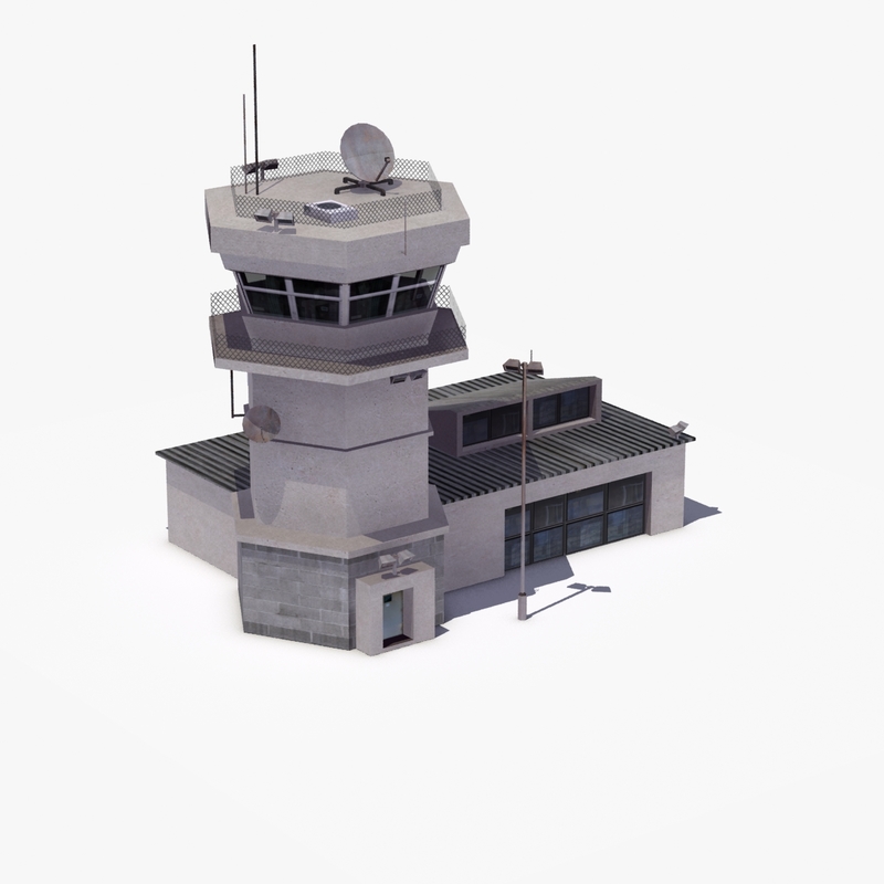 3d air control tower model