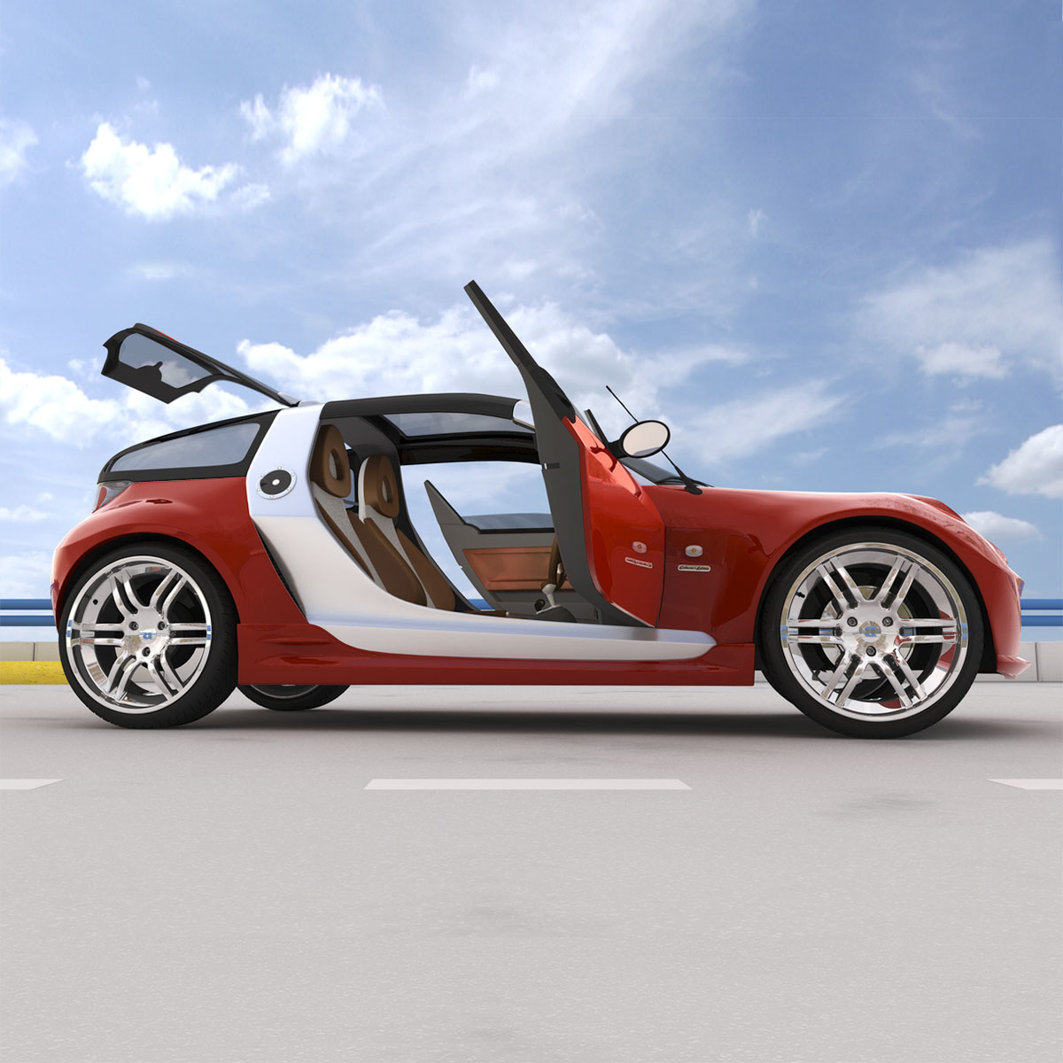 3d smart roadster brabus coupe