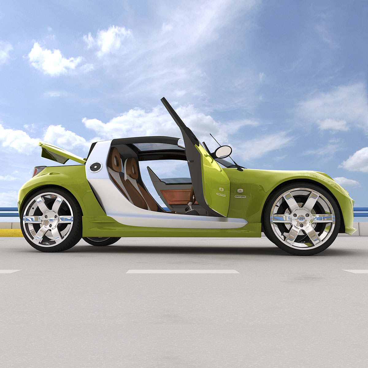 cinema4d smart roadster brabus sedan