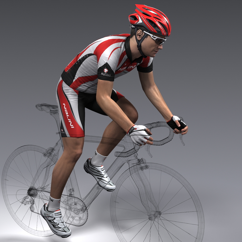 bicycle rider cycling 3d max