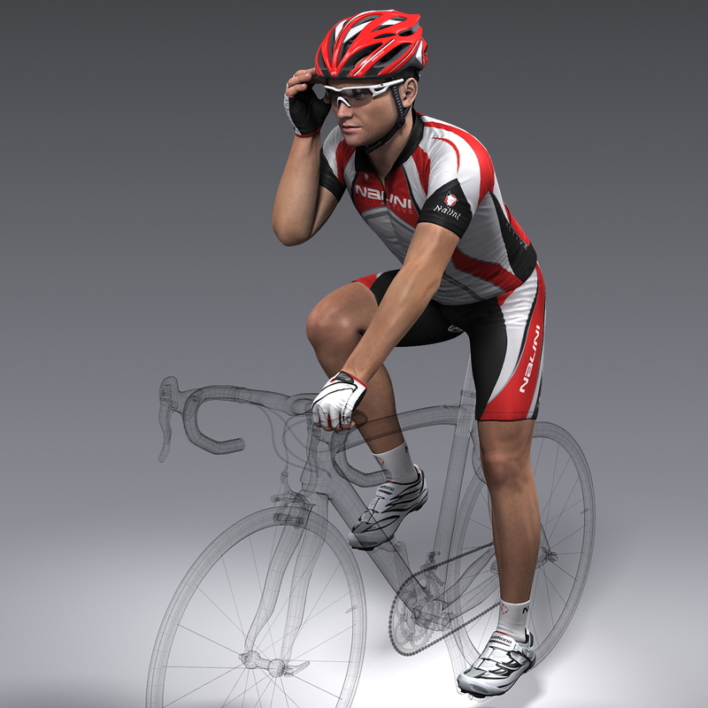 bicycle rider cycling 3d max