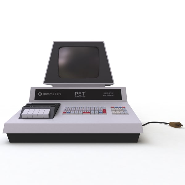 retro computer pet 2001 3d max