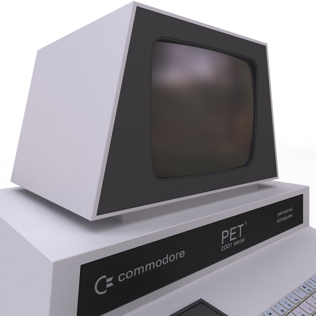 retro computer pet 2001 3d max