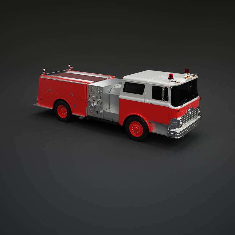 3d model of mack cf engine