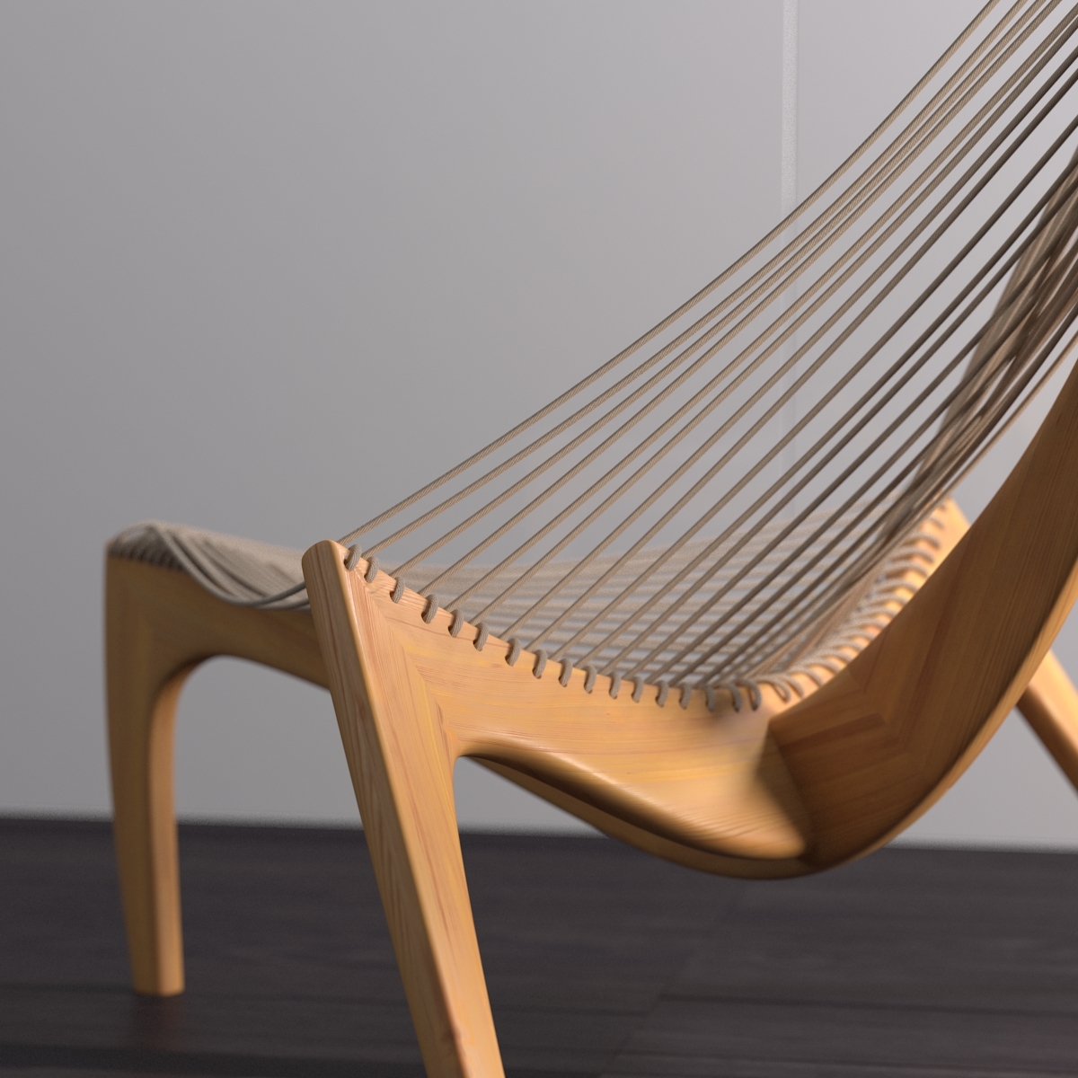 3d max harp chair