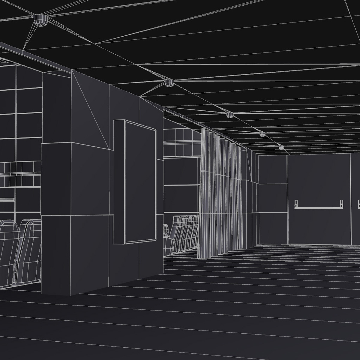 cinema-theater hall modelled 3d max