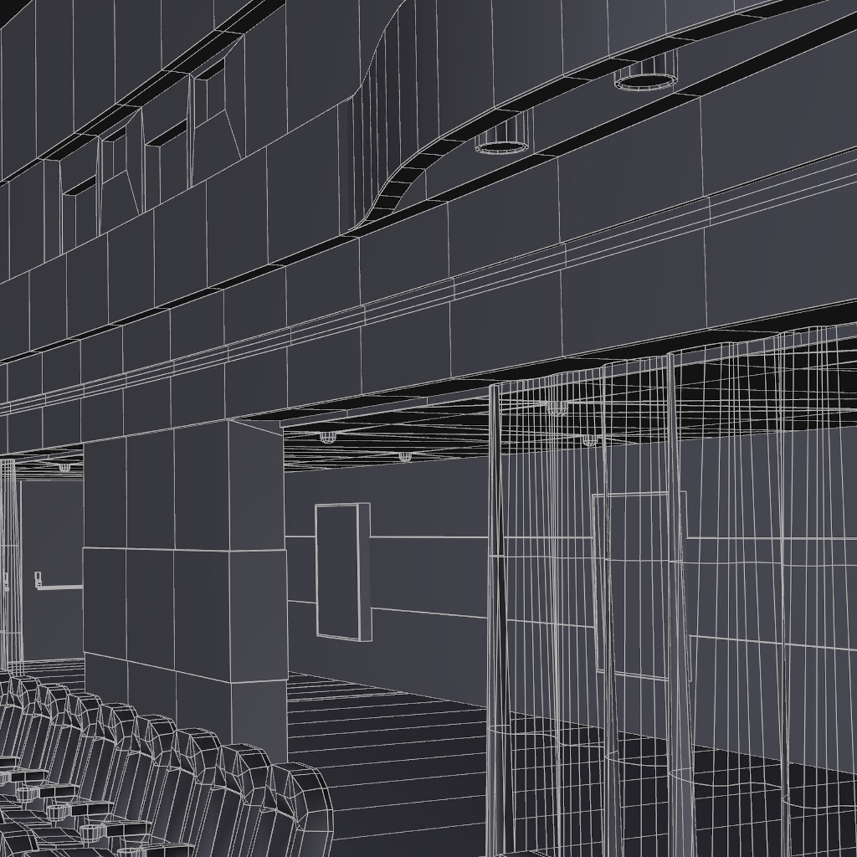 cinema-theater hall modelled 3d max
