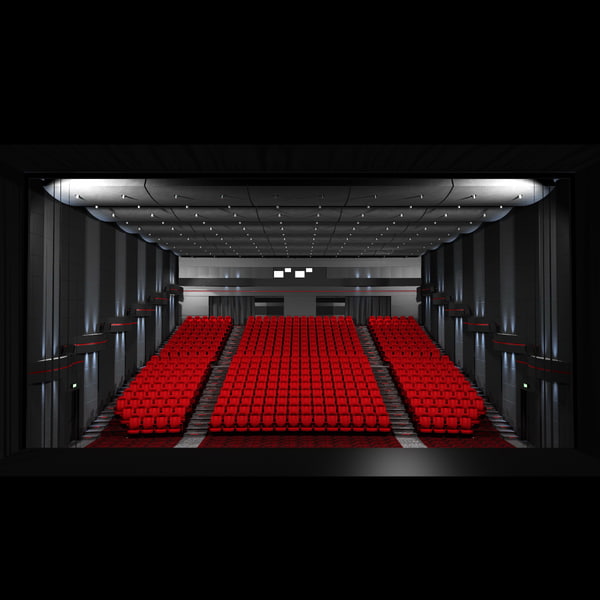 cinema-theater hall modelled 3d max