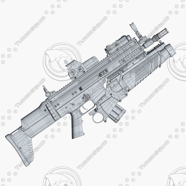 3ds combat assault rifle fn scar
