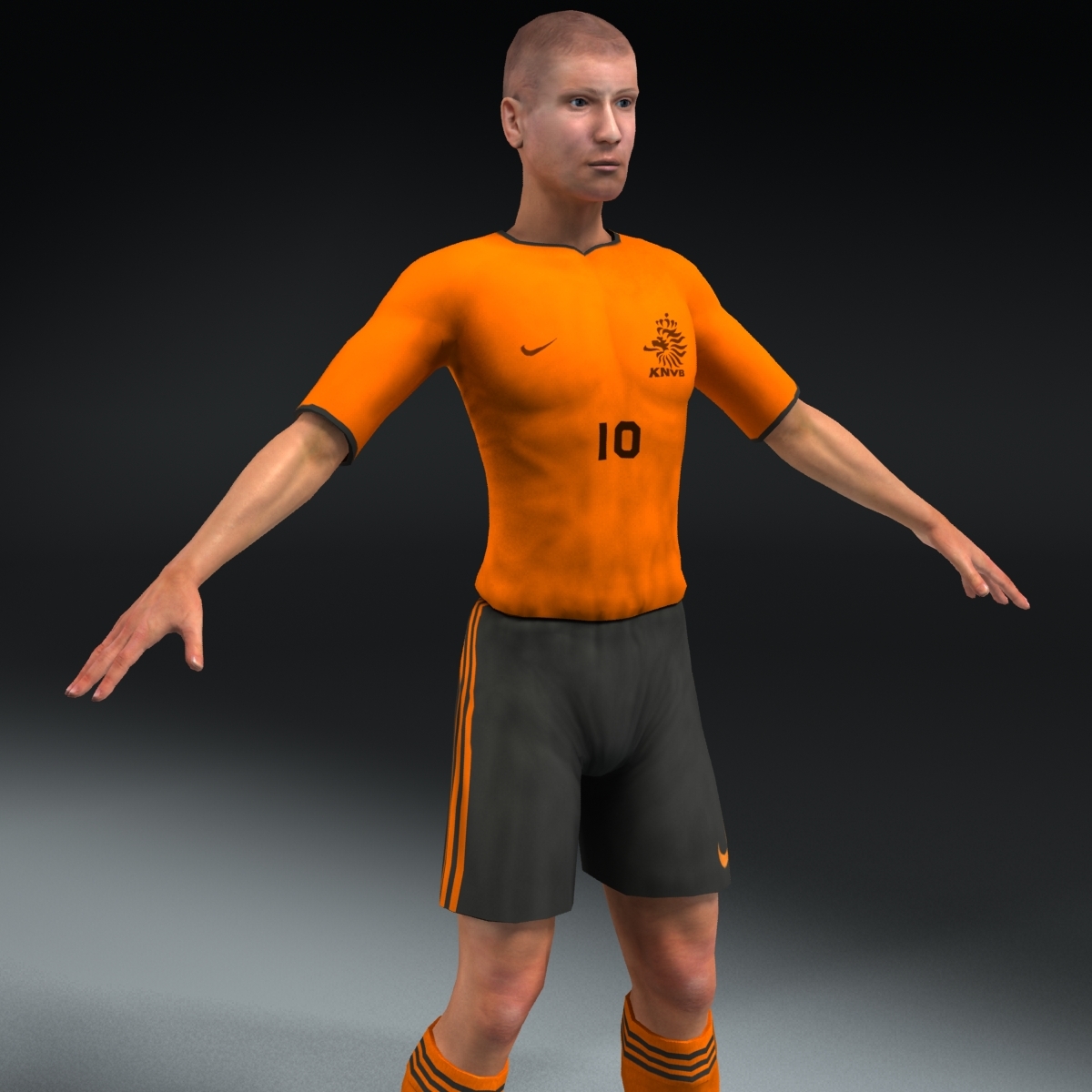 rigged soccer player 3d max