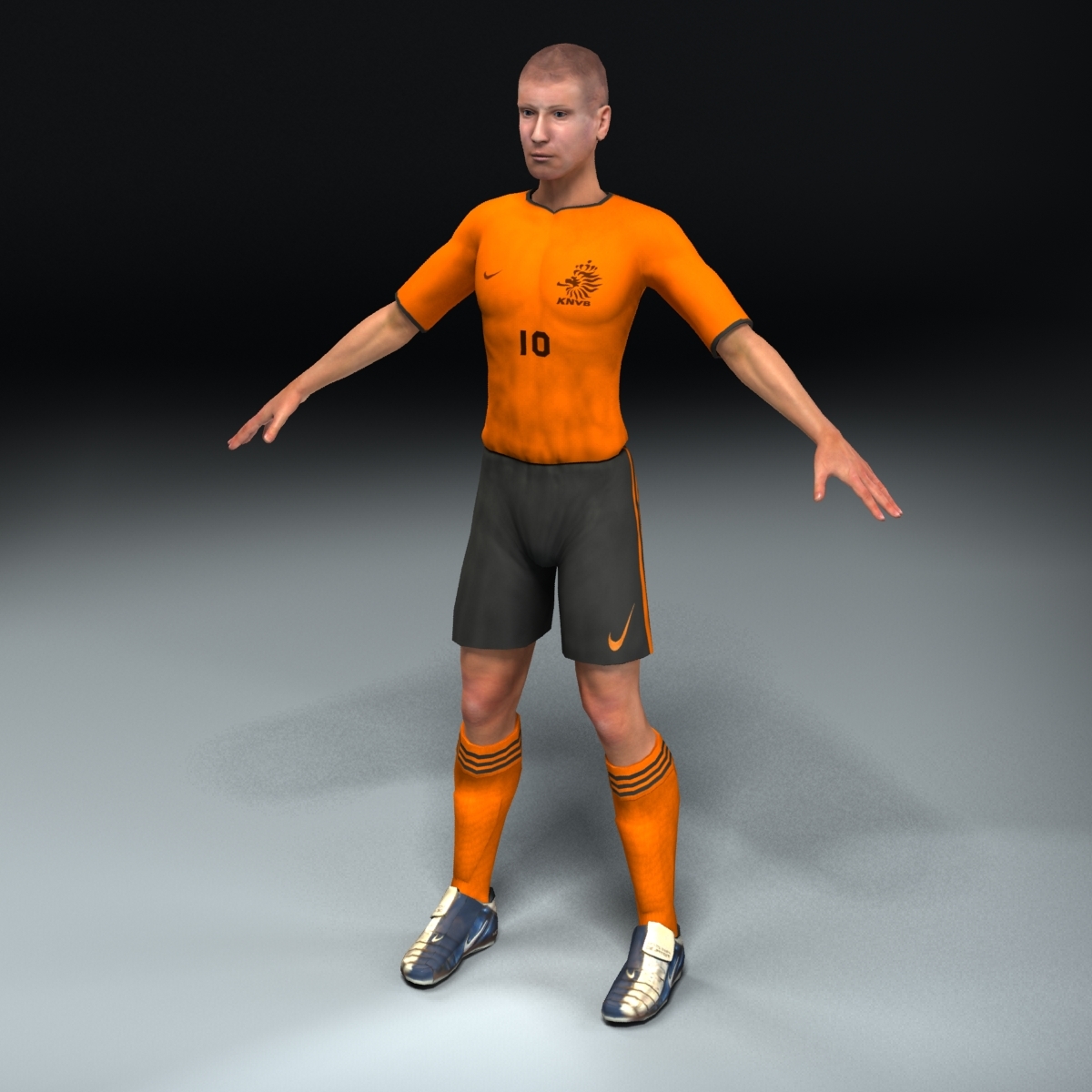 rigged soccer player 3d max