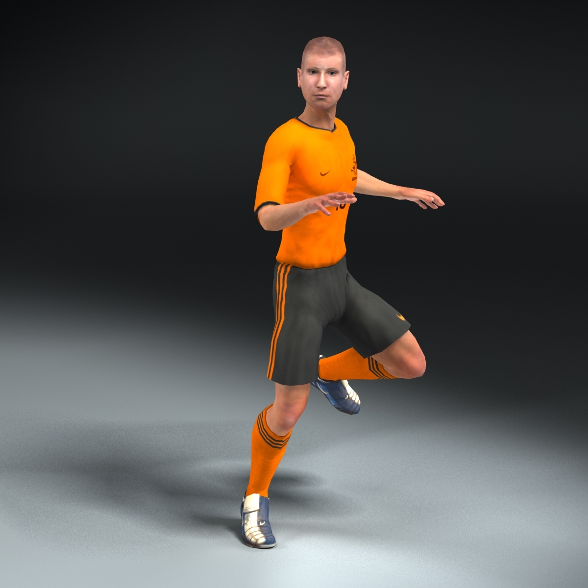 rigged soccer player 3d max