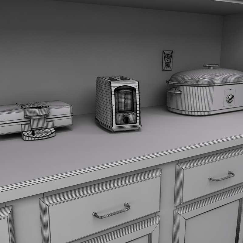 kitchen scene 3d model