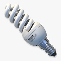 fluorescent light bulb e27 3d obj