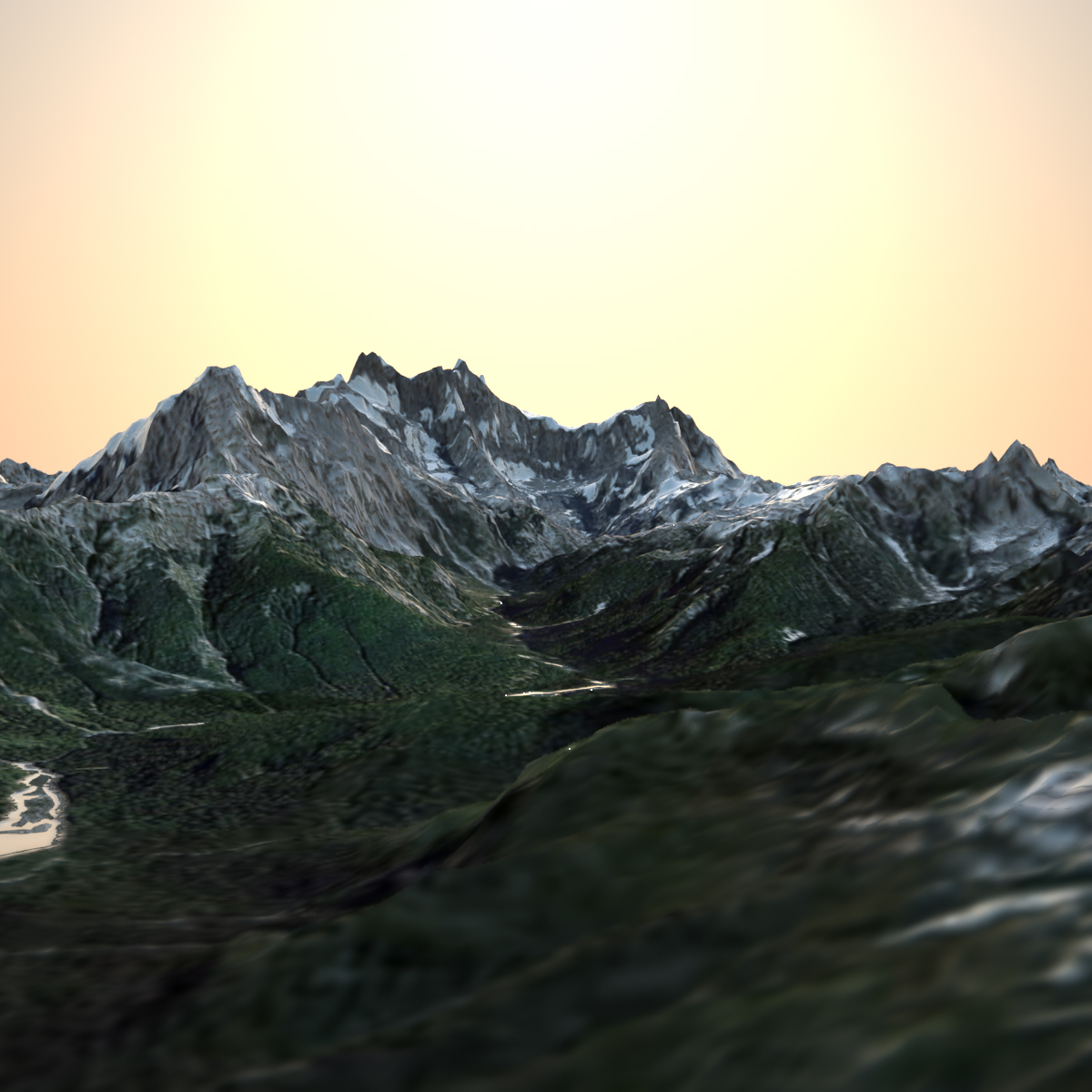 real terrains mount olympus 3d model