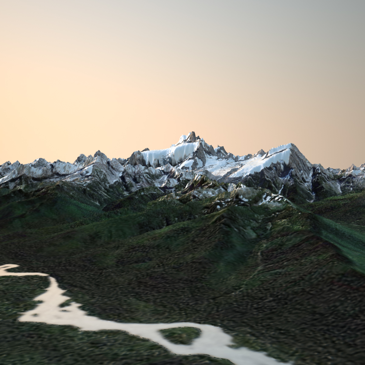 real terrains mount olympus 3d model