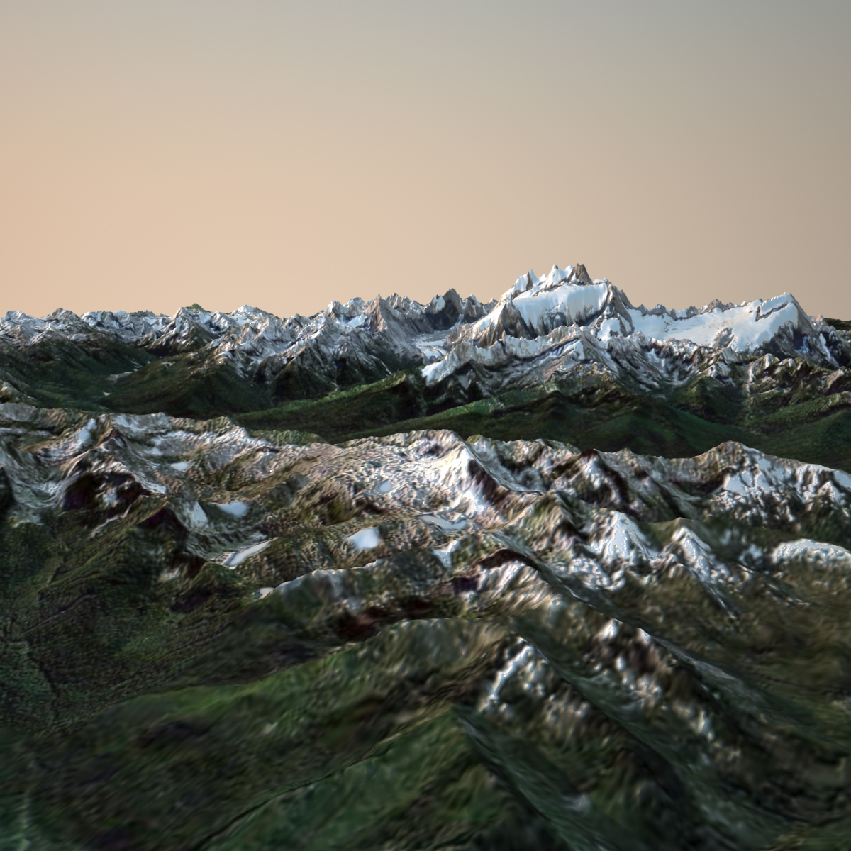 real terrains mount olympus 3d model
