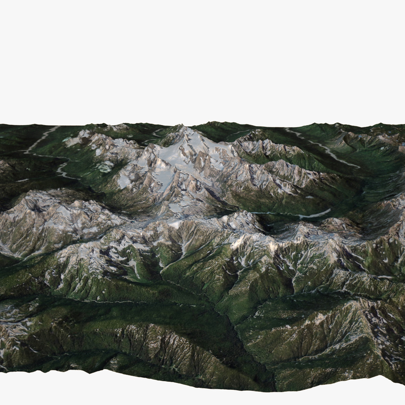 real terrains mount olympus 3d model