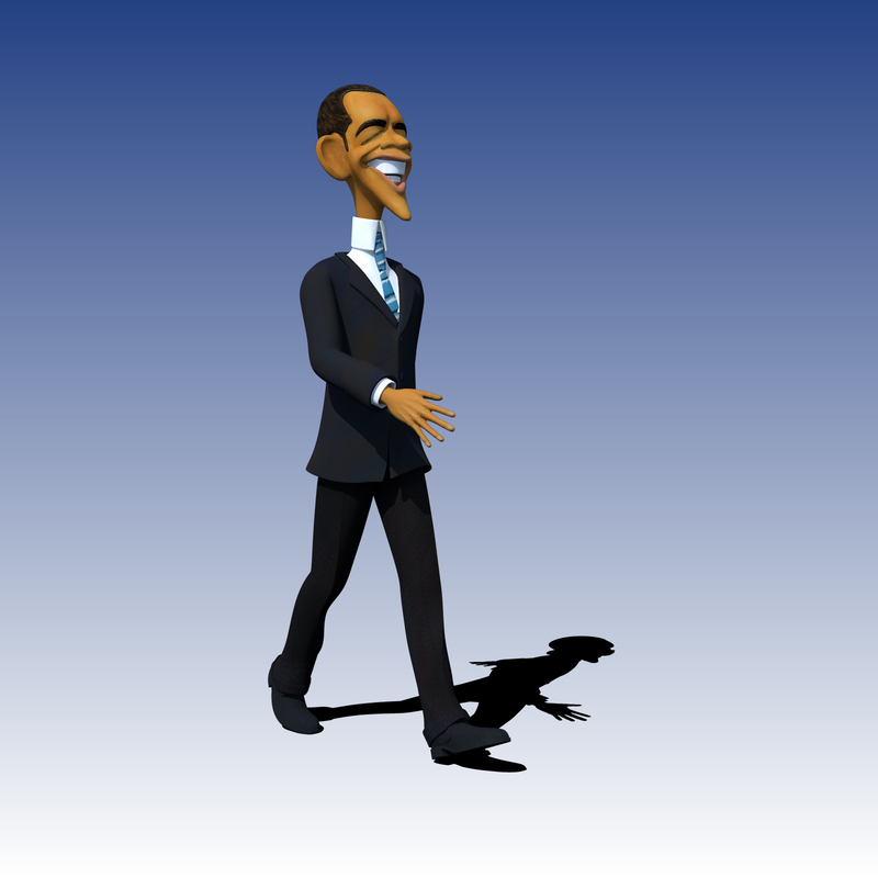 obj cartoon caricature barack obama
