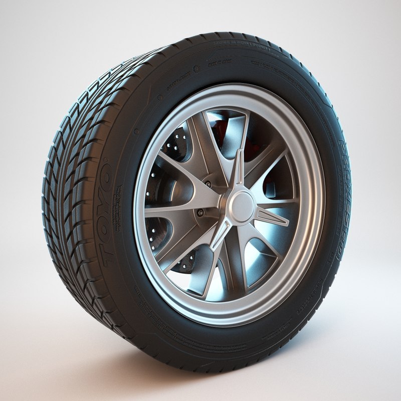 3d model car wheel