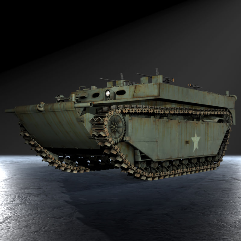 united states wwii lvt-4 3d obj
