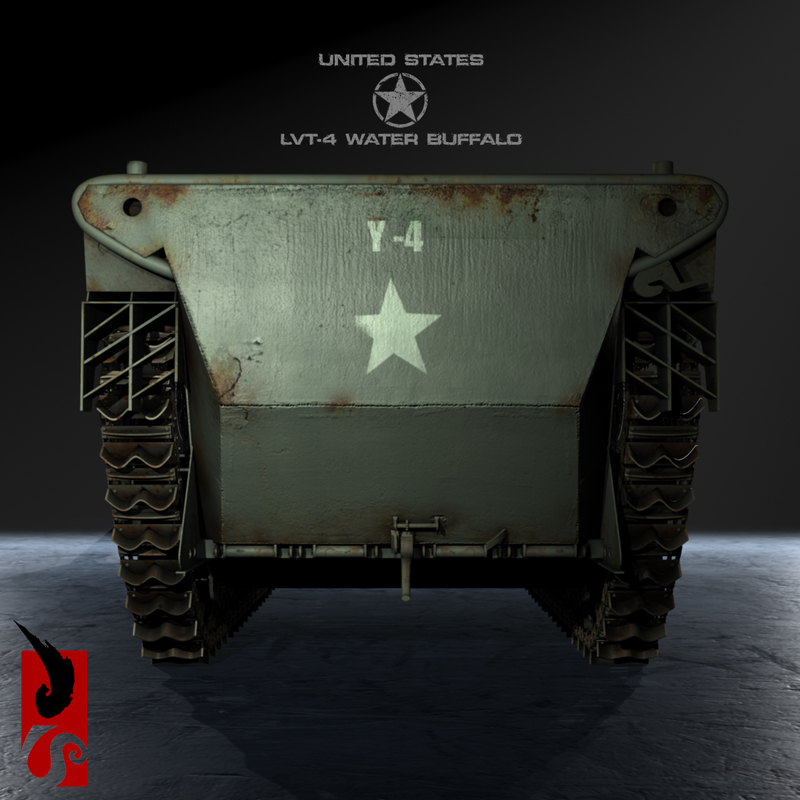 united states wwii lvt-4 3d obj