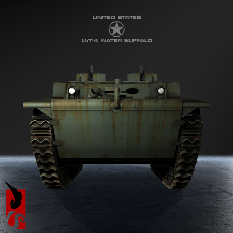 united states wwii lvt-4 3d obj