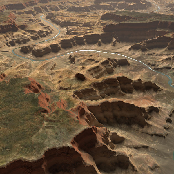 3d model real terrains grand canyon